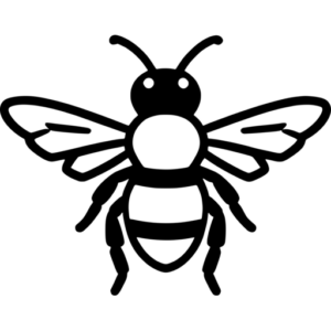 Simple Bee Outline SVG - svgcollections.com