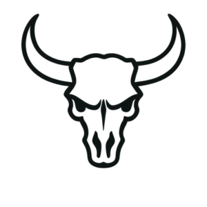 Bull Skull Outline SVG - svgcollections.com
