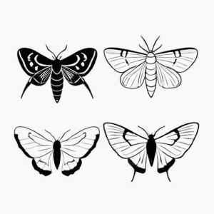 Elegant Butterfly and Moth Outline Set - SVG Vector Clipart ...