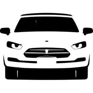 Front View Car Silhouette SVG - svgcollections.com