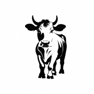 Cow Stencil Art - SVG - svgcollections.com