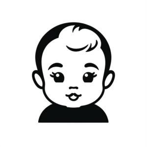 Cute Baby Face SVG - svgcollections.com