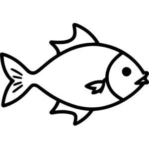 Simple Fish Outline SVG - svgcollections.com