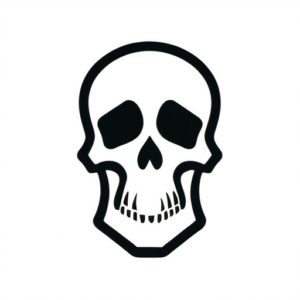 Simple Skull Outline SVG - svgcollections.com