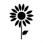 Simple Sunflower SVG Design - svgcollections.com
