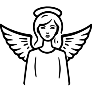 Simple Angel Outline SVG - svgcollections.com