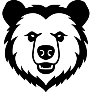 Bold Bear Head SVG Design - svgcollections.com