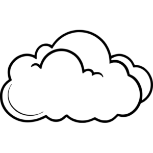 Simple Cloud Outline SVG - svgcollections.com