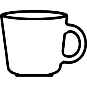 Minimalist Coffee Mug Outline SVG - svgcollections.com