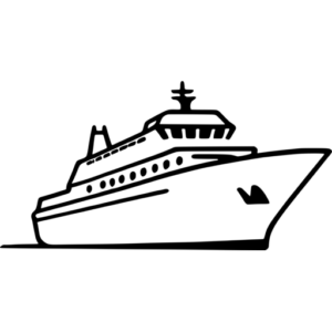 Cruise Ship Outline SVG - svgcollections.com