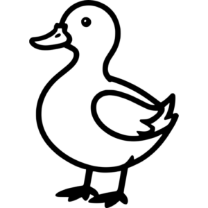 Cute Duck Outline SVG - svgcollections.com