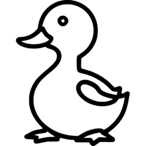 Cute Duck Outline SVG - svgcollections.com