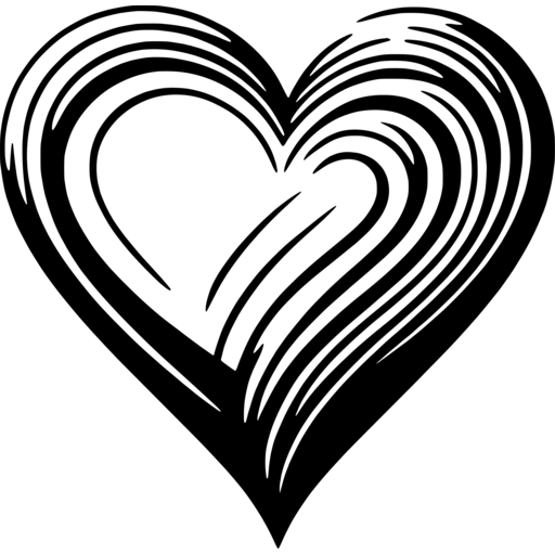 Flowing Heart SVG Design for Craft Projects - svgcollections.com