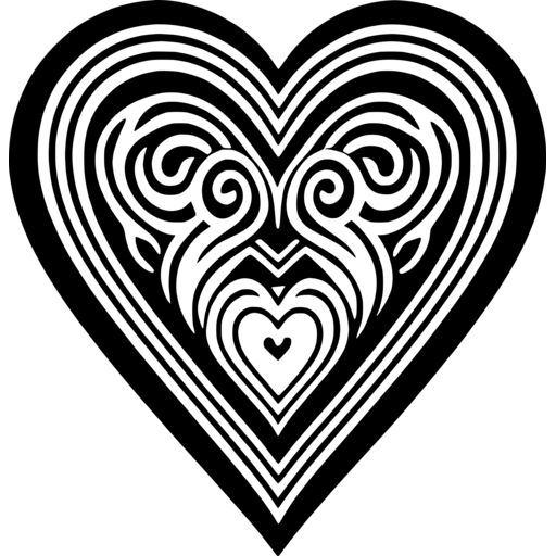 Intricate Heart SVG with Swirls - svgcollections.com