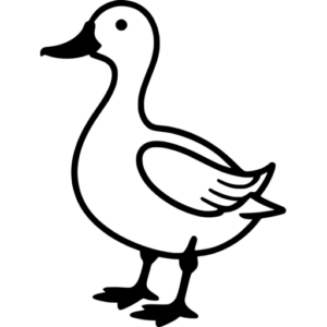 Simple Duck Outline SVG - svgcollections.com