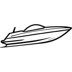 Speedboat Outline SVG - svgcollections.com