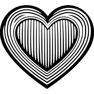 Striped Heart SVG for Crafting - svgcollections.com