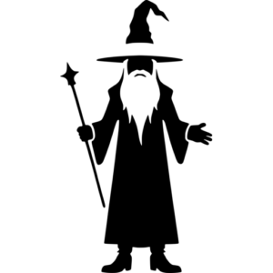 Classic Wizard Silhouette SVG - svgcollections.com