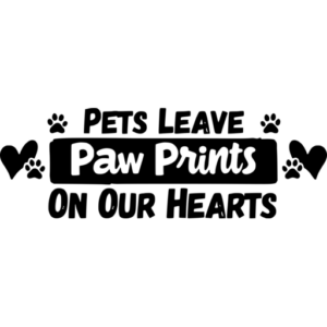 SVG Design: 'Pets Leave Paw Prints on Our Hearts' - svgcollections.com