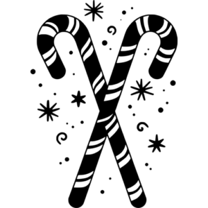 Candy Cane Scene SVG for Festive Designs - svgcollections.com