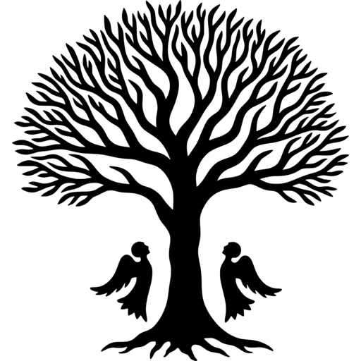 Tree with Angels SVG Design - svgcollections.com