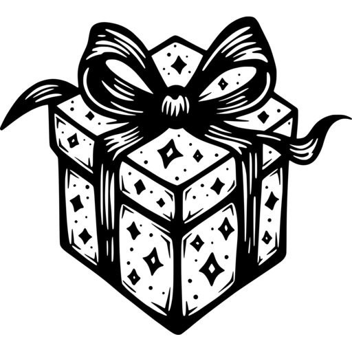 Wrapped Christmas Present SVG Design - svgcollections.com